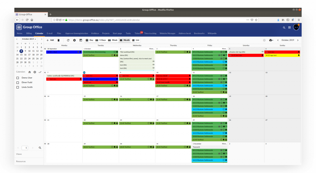 On-Line Office | Calendar Module | IT and General